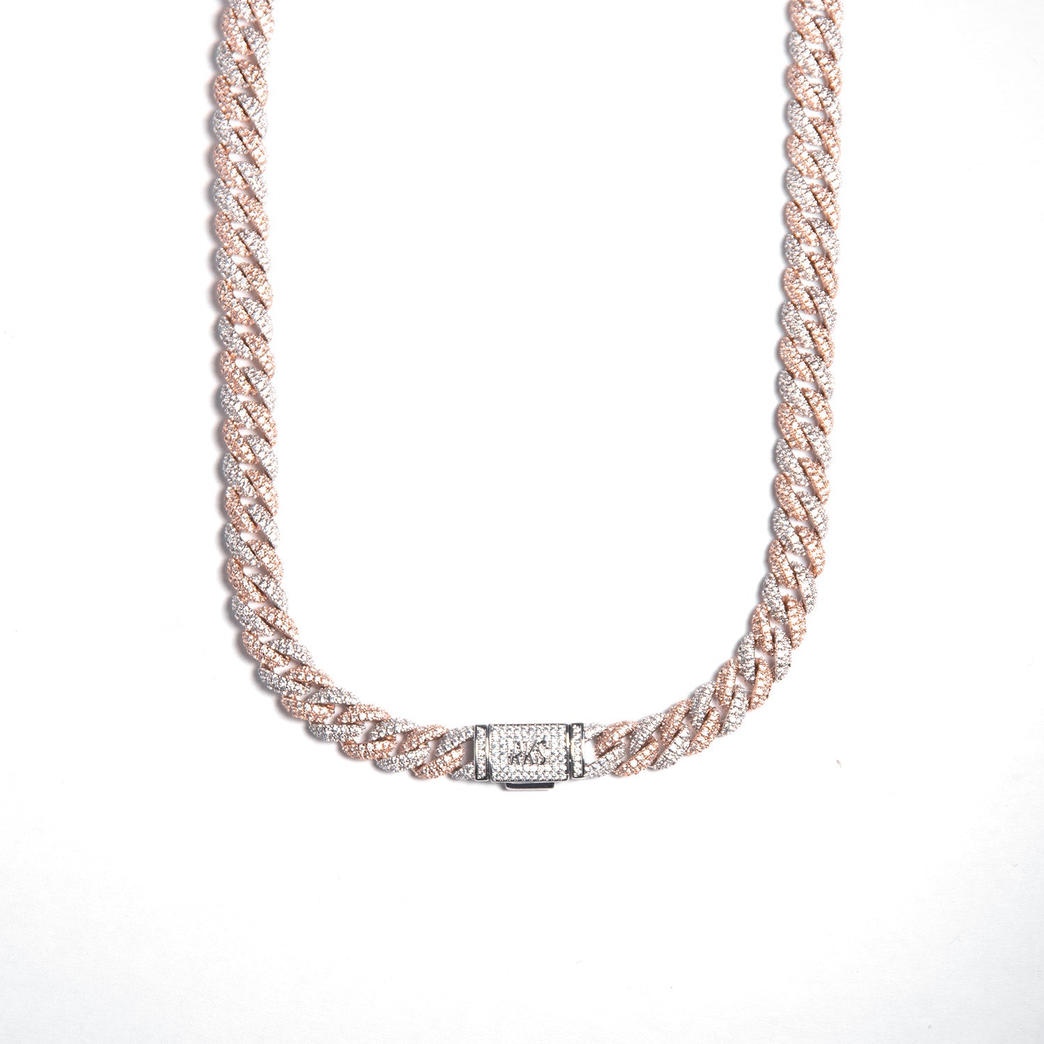 Cadena Cuban Prong Doble Color 18k 10mm – Rks Accesorios Premiun Para ...